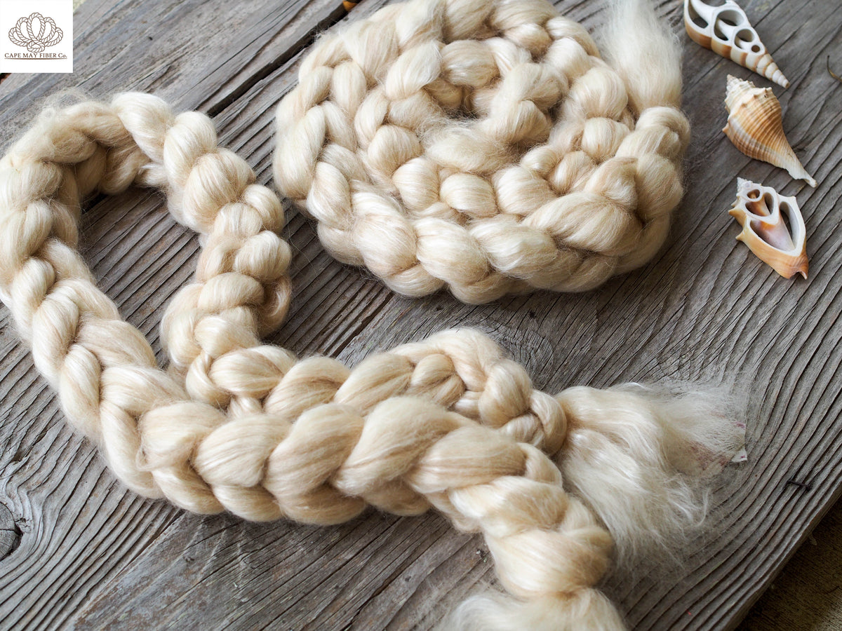 BFL Rose and Alpaca Combed Top - 4 oz – Cape May Fiber