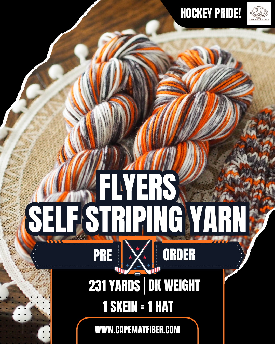 Flyers Self Striping Yarn – Cape May Fiber