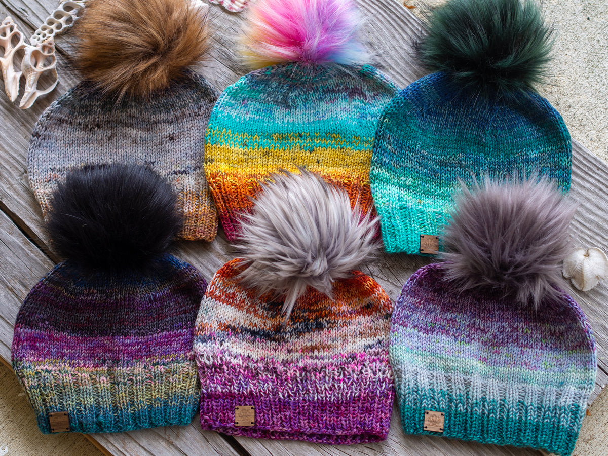 Mineral Fade Hat Fingering Weight Hat Pattern – Cape May Fiber