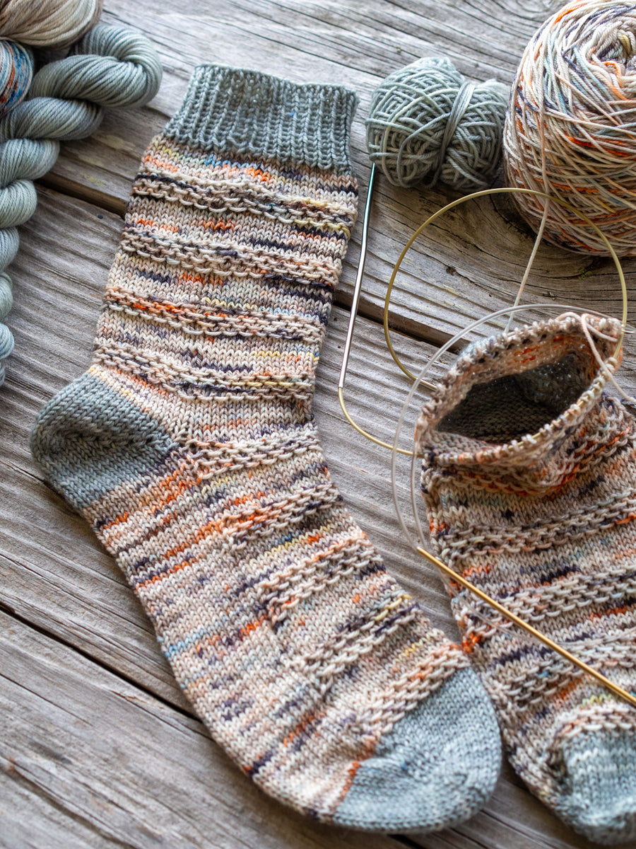 Slip Into Fall Toe Up Knit Sock Pattern – Cape May Fiber